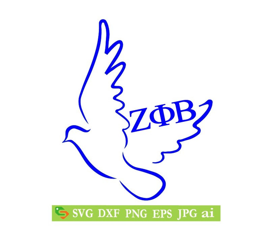 Zeta Phi Beta Dove Cut File, Silhouette,cricut, Jpeg, Svg,dfx, Eps, Png ...