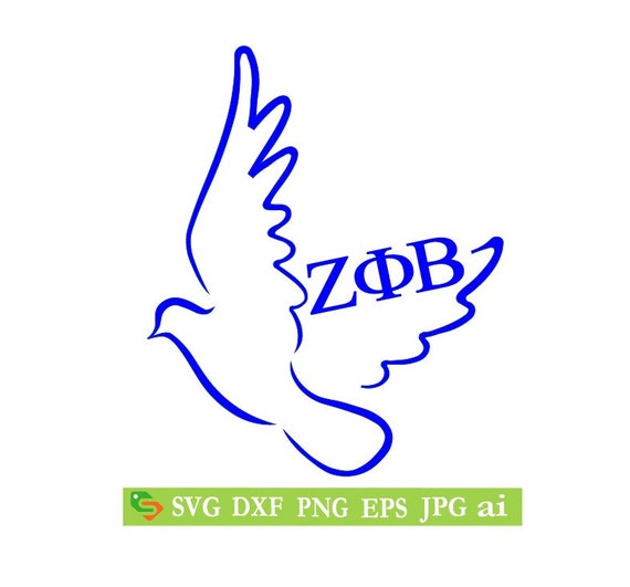 Zeta Phi Beta Dove Cut File Silhouettecricut Jpeg Svgdfx Etsy