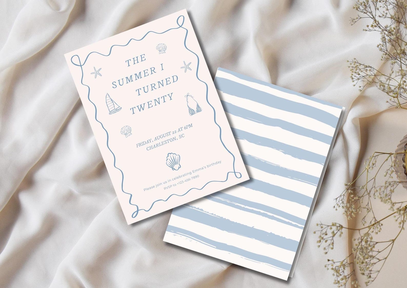 The Summer I Turned Pretty Birthday Invitation, the Summer I Turned ...