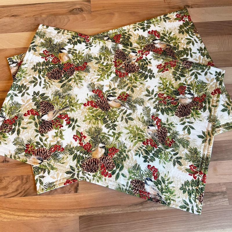 Winter Bird Placemat Cotton - Etsy