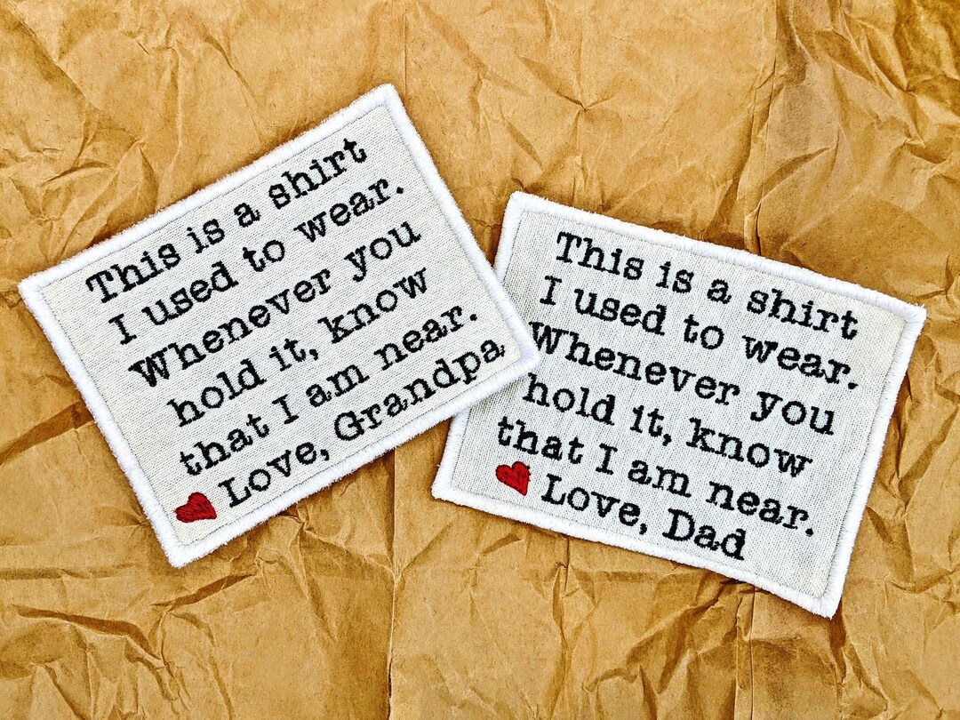 Personalized Embroidery Memory Patch, Applique Shirt Patch, I Used to ...