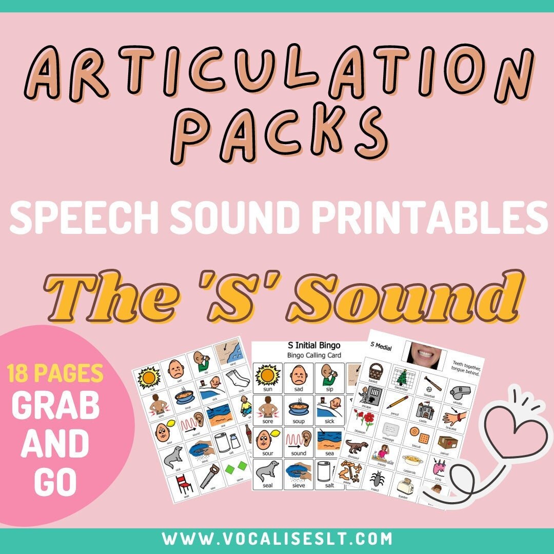 Complete 'S' Sound Articulation Pack - Etsy