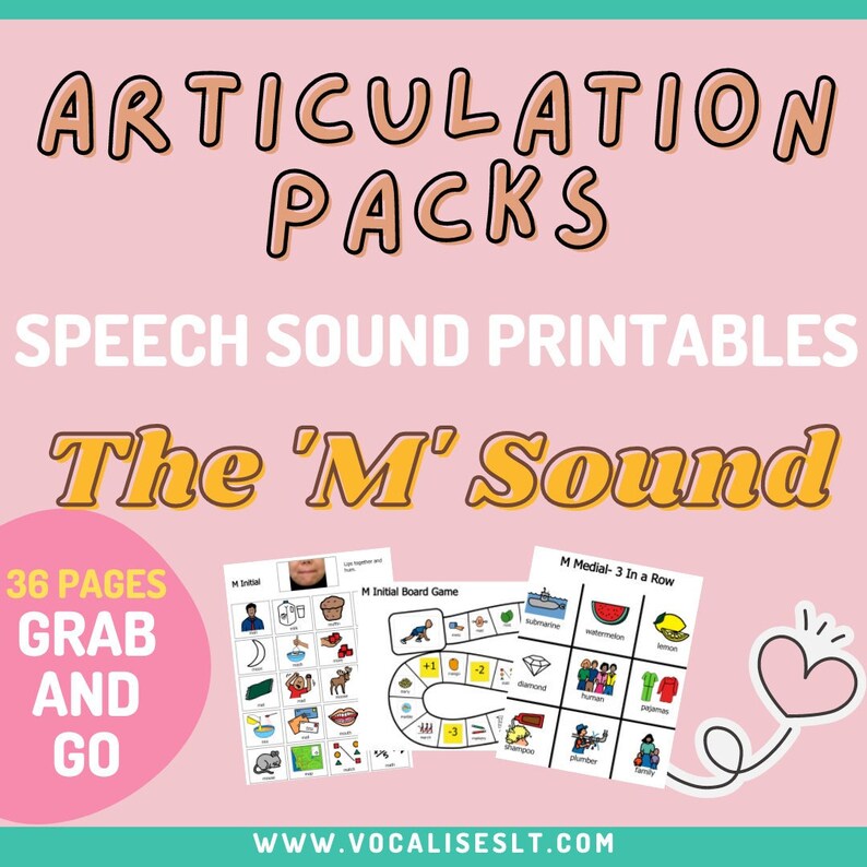 Complete 'M' Sound Articulation Pack - Etsy