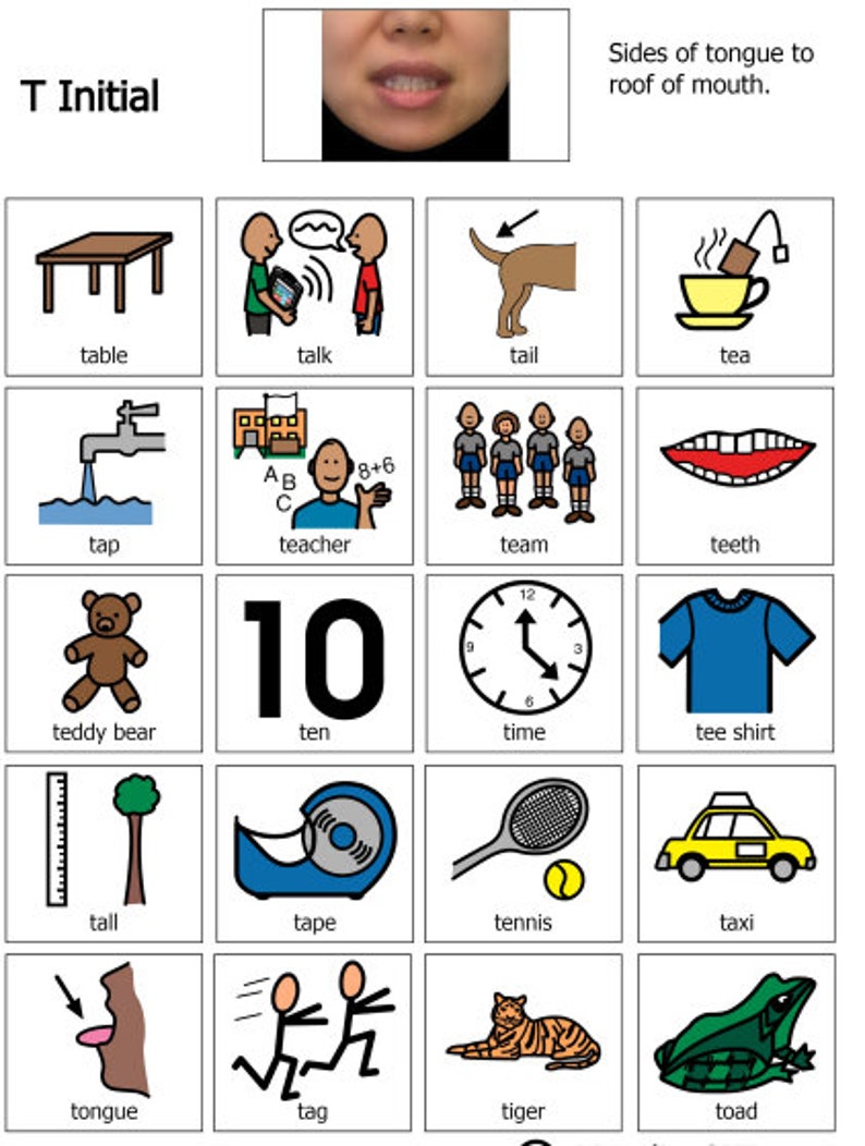 Complete 'T' Sound Articulation Pack - Etsy