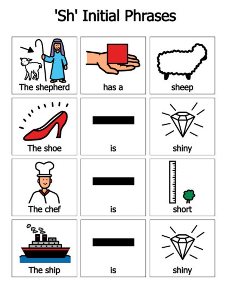 Complete 'sh' Sound Articulation Pack - Etsy