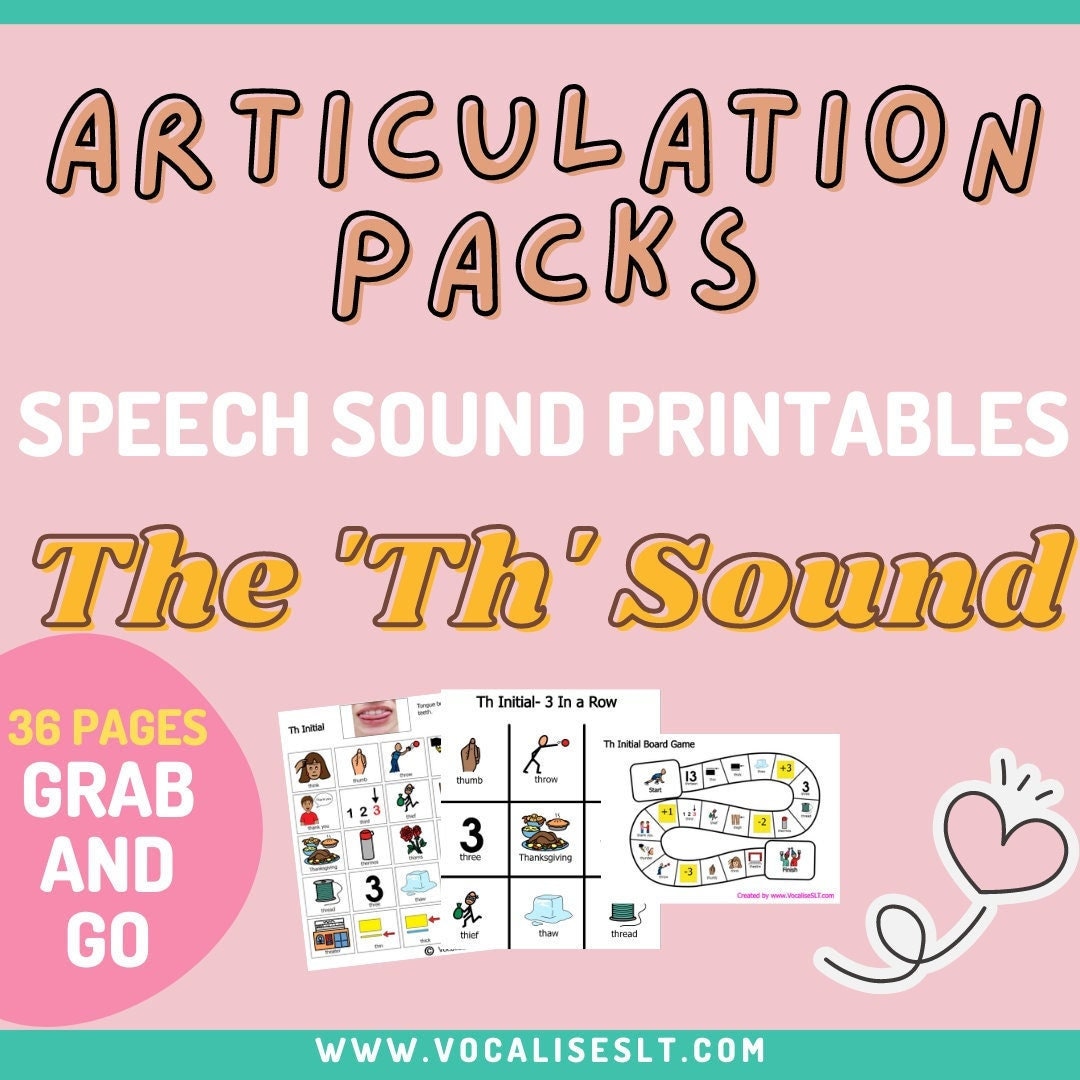 Complete 'th' Sound Articulation Pack - Etsy