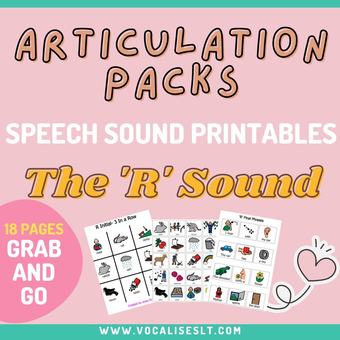 Complete 'R' Sound Articulation Pack - Etsy