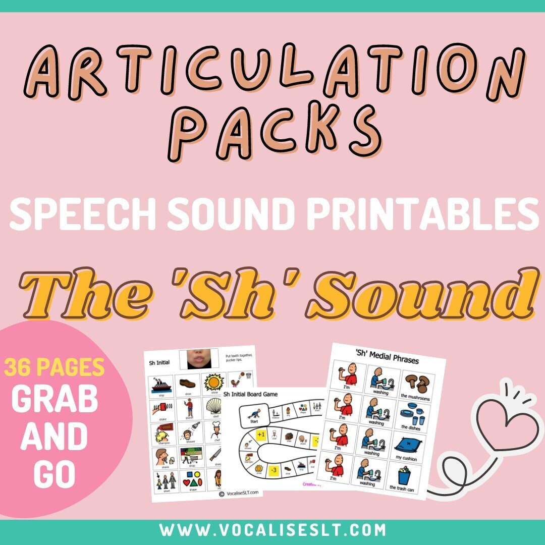 Complete 'sh' Sound Articulation Pack - Etsy