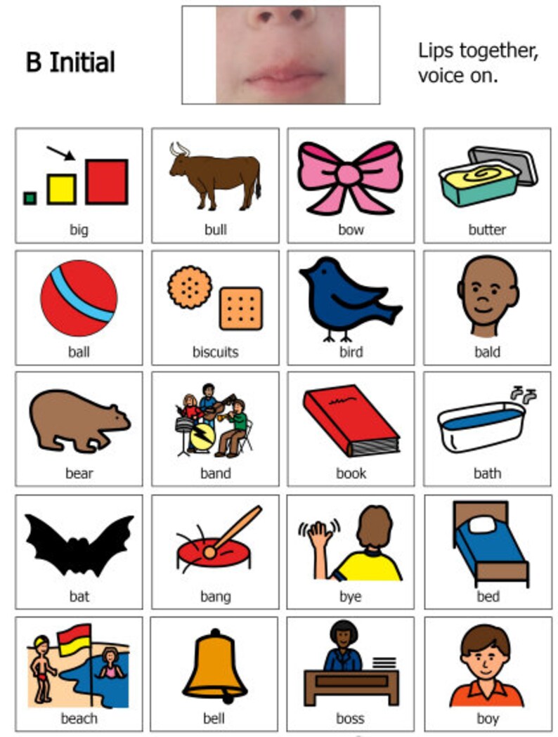 Complete 'B' Sound Articulation Pack - Etsy