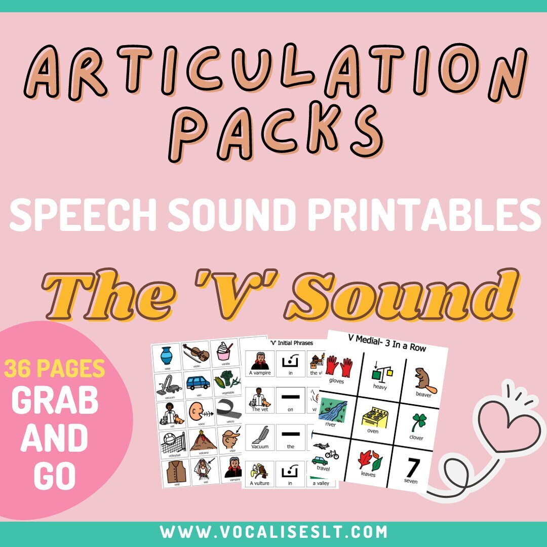 Complete 'V' Sound Articulation Pack - Etsy