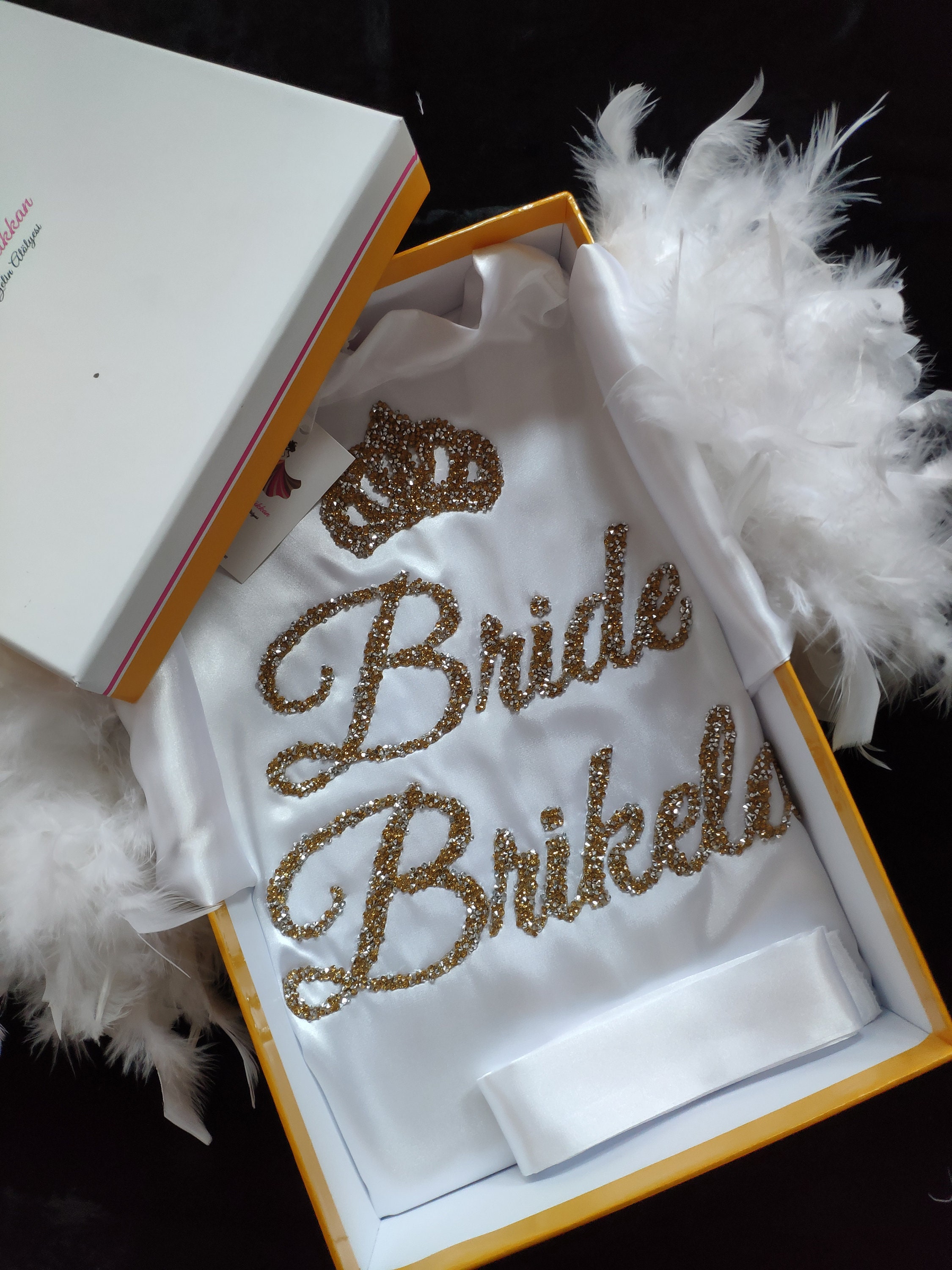 Luxury Bridal Robe gold Back Detailspersonalized Bride Robe - Etsy