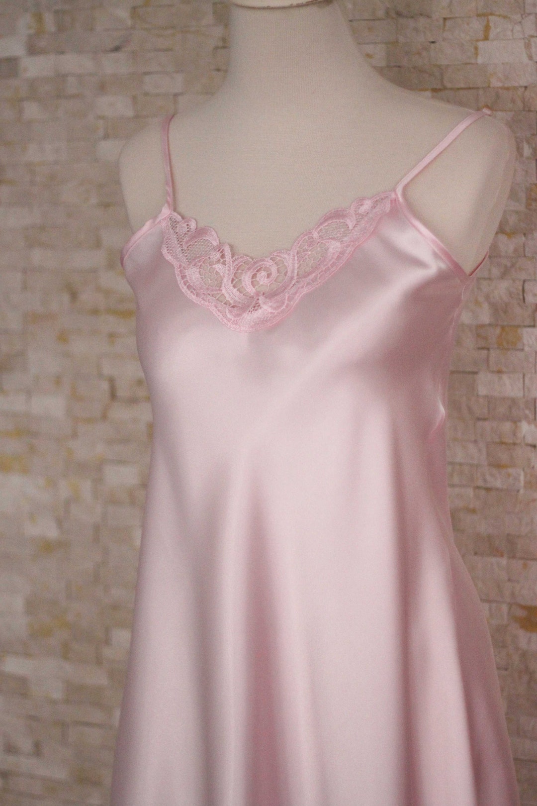 Pink Satin Nightgown,satin Nightdress,bridesmaid Dress,nightdress,satin ...