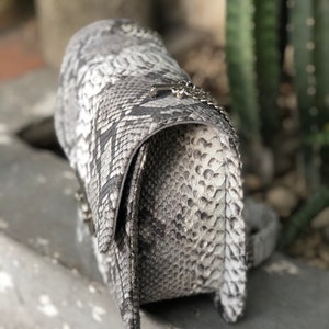 Genuine python skin classy woman bag designer leather bag | Etsy