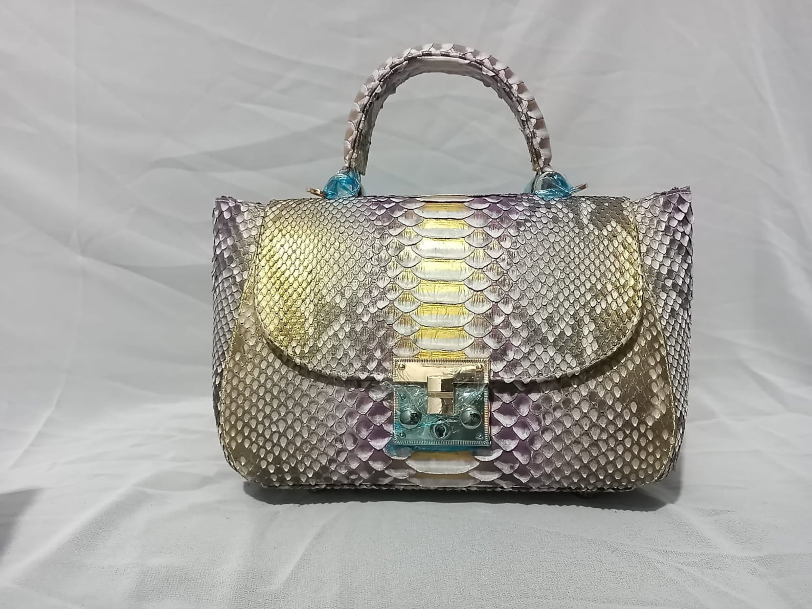 Genuine Python Top Handle Bag / Designer Bag / Exotic Leather - Etsy