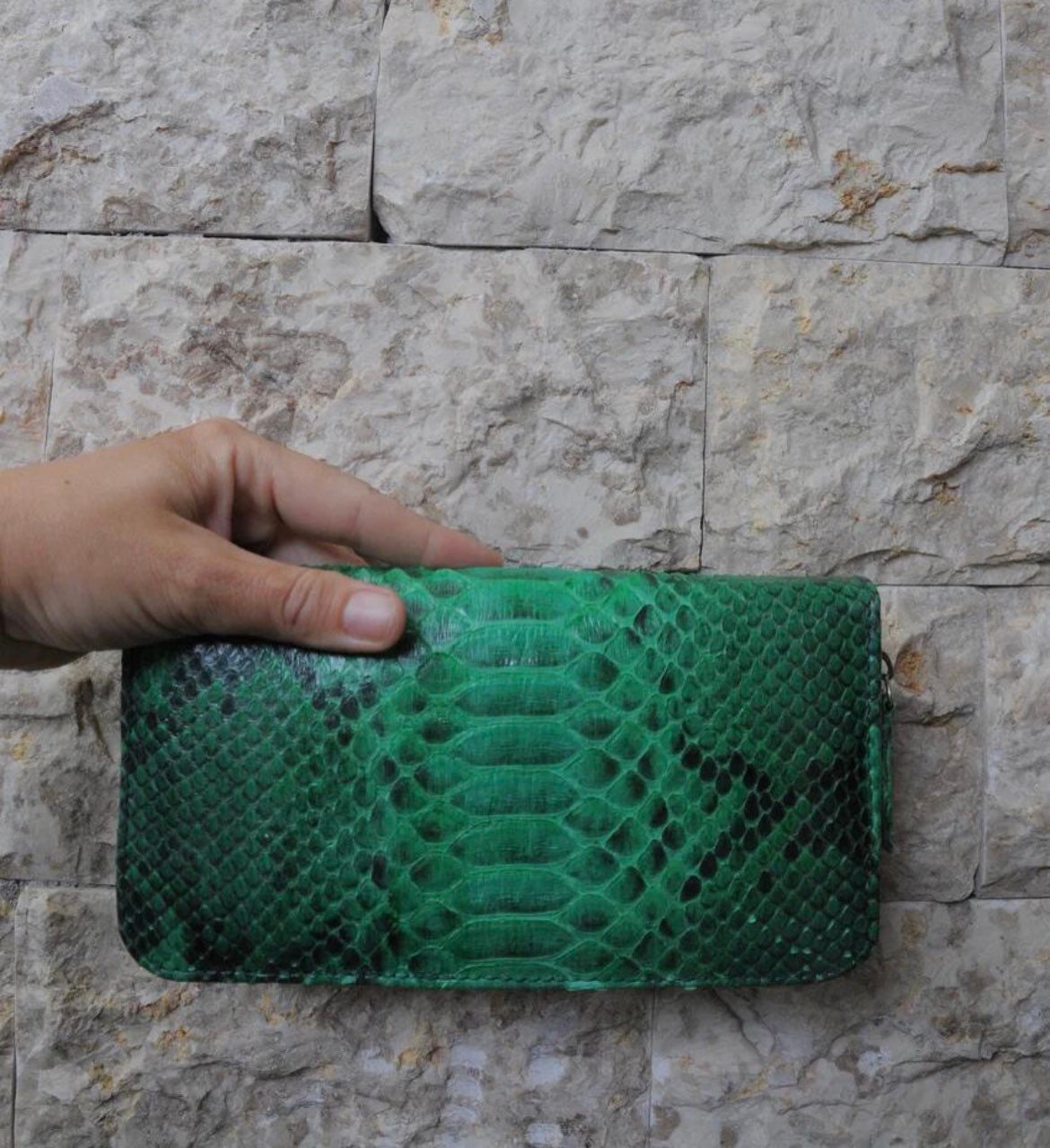 Python Skin Wallet Green Genuine Python Light Green Colour - Etsy