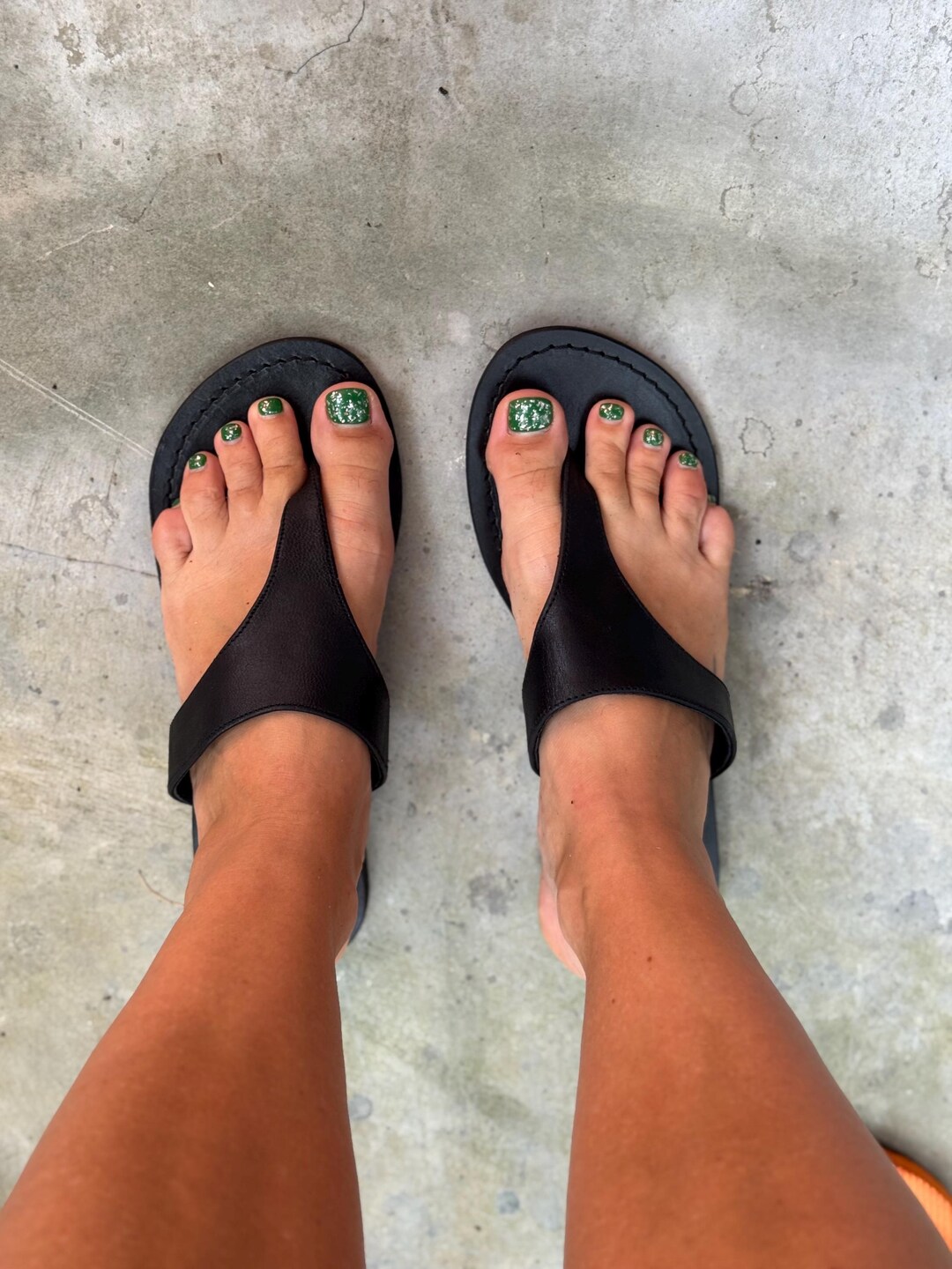 Genuine Leather Thong Black Sandal | Women Shoes | Handmade Shoes | Women Summer Flops | Classy ...