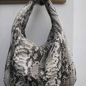 Big Soft Hobo Classy Sport Woman Stitched Bag | Purse Genuine Python ...