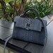 Top Handle Dark Grey Classy Genuine Python Skin Bag Exotic Leather Bags ...