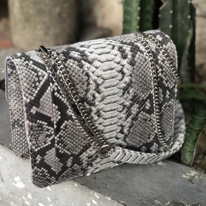 Genuine Python Skin Classy Woman Bag | Designer Leather Bag | Exotic ...