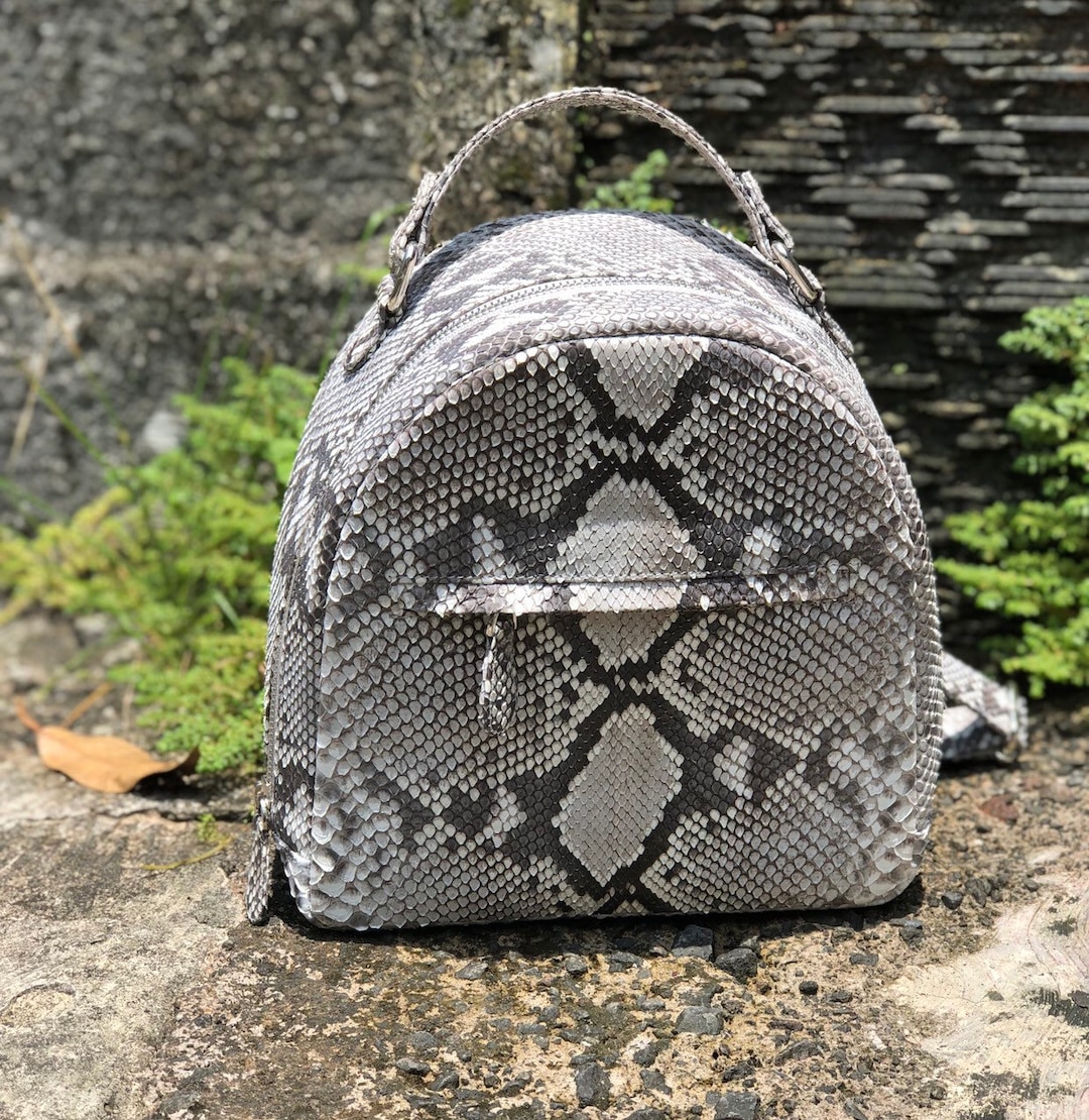 Women Python Skin Backpack | Genuine Python Skin Backpack | Exotic ...