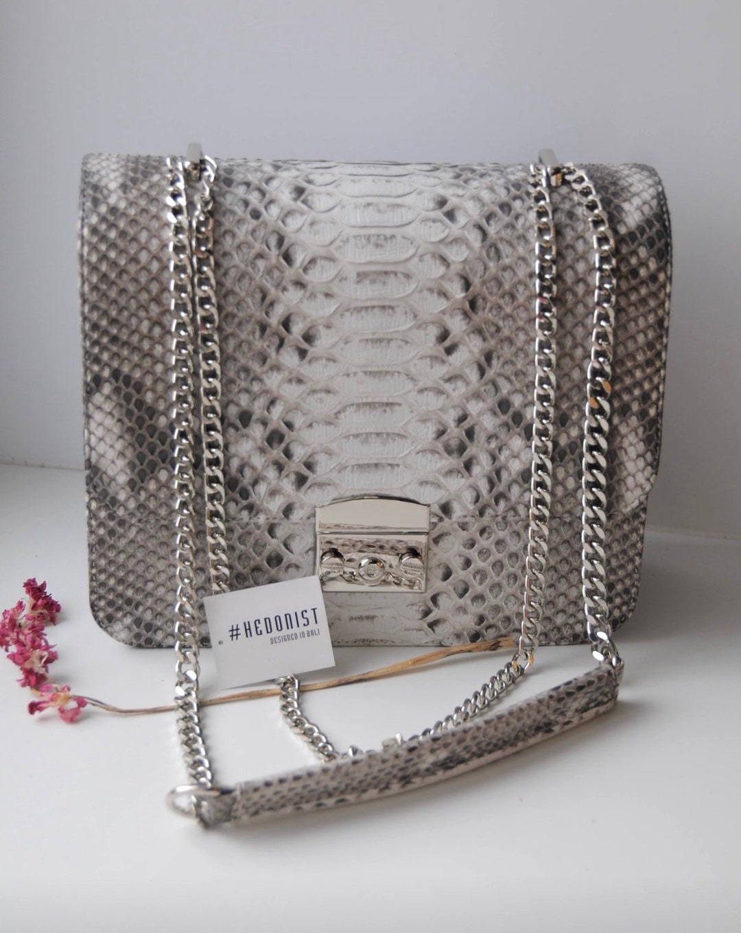 Genuine Python Skin Classy Woman Bag | Designer Leather Bag | Exotic ...