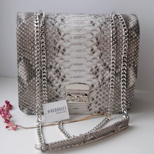 Genuine Python Skin Classy Woman Bag | Designer Leather Bag | Exotic ...