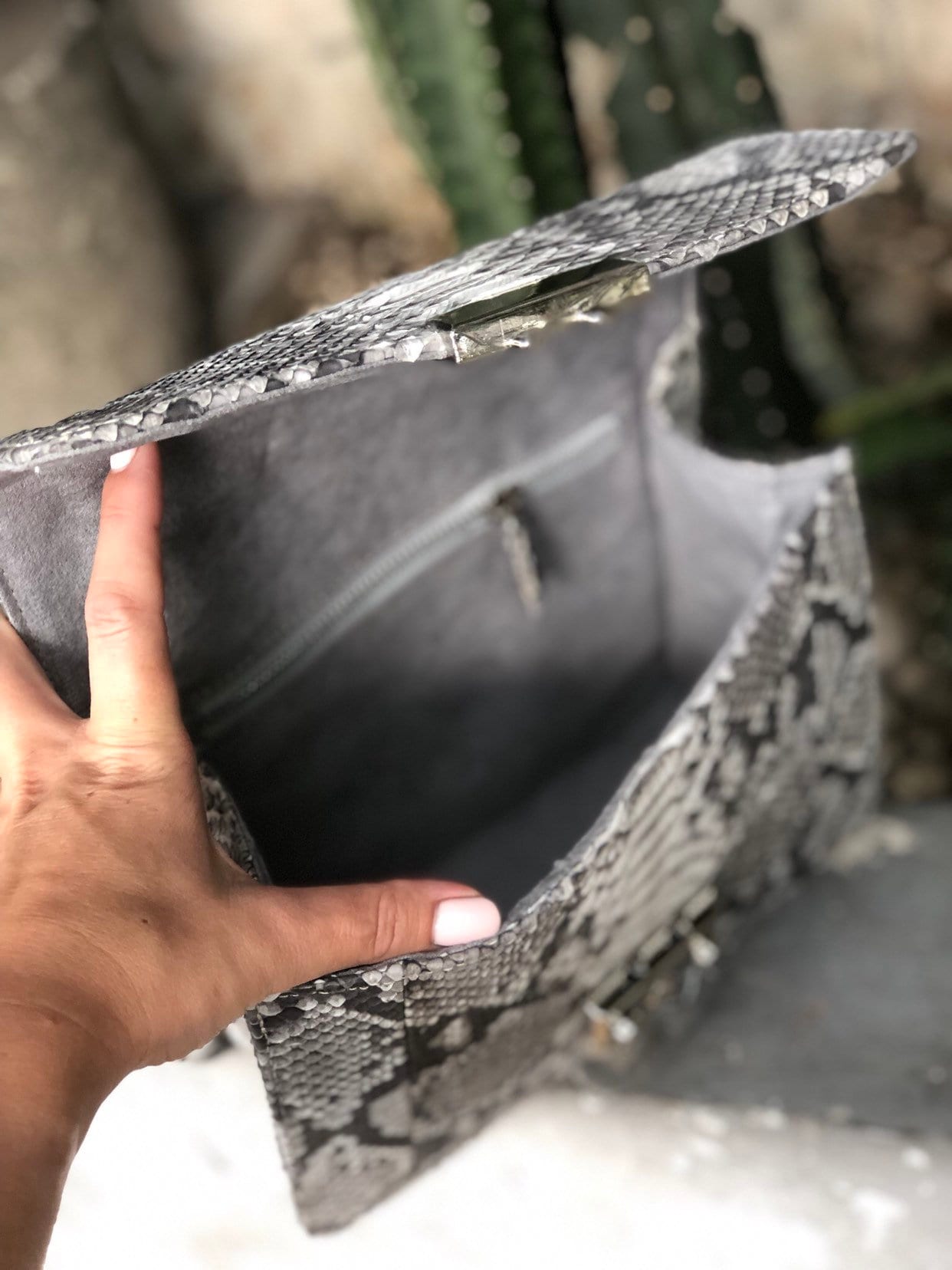 Genuine Python Skin Classy Woman Bag Designer Leather Bag - Etsy