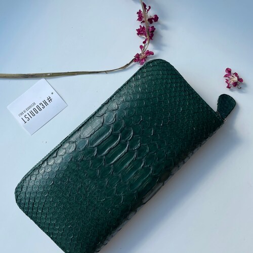 Genuine Real Python Snake Skin Leather Bifold Wallet Handmade - Etsy