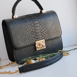 Genuine Python Skin Classy Woman Bag | Designer Leather Bag | Woman ...