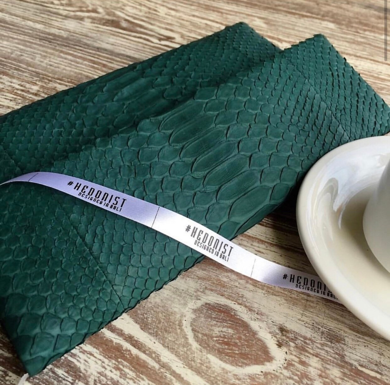 Genuine Python Skin Dark Green Envelope Clutch Classy | Etsy