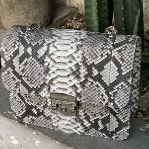 Genuine python skin classy woman bag designer leather bag | Etsy