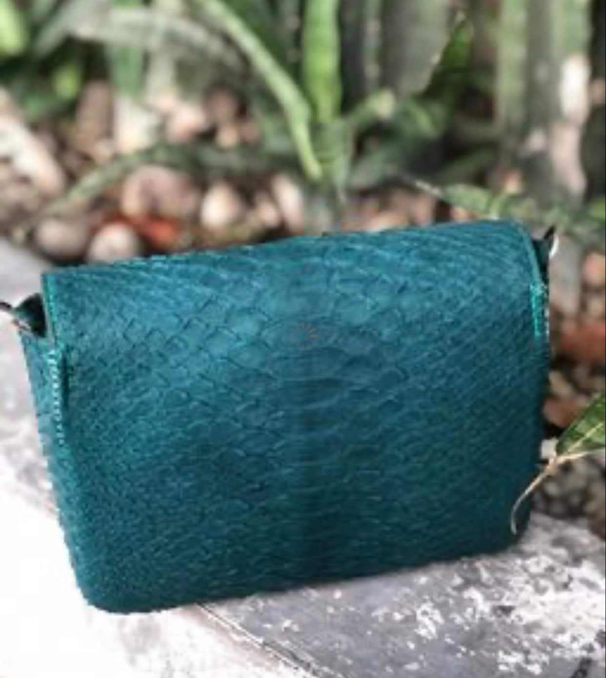 Dark Green Genuine Python Skin Tassel Bag Green Chain - Etsy