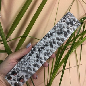 FAST SHIPPING Genuine Python Skin Bracelet Snake Print Leather Bracelet ...