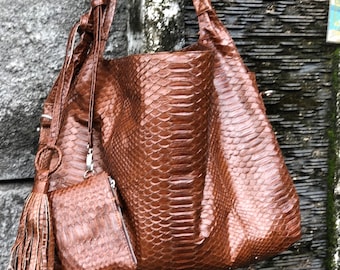 Python Skin Hobo Bag - Etsy