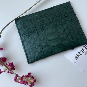 Genuine Python Skin Creditcards Holder | Business Cads Holder Dark ...