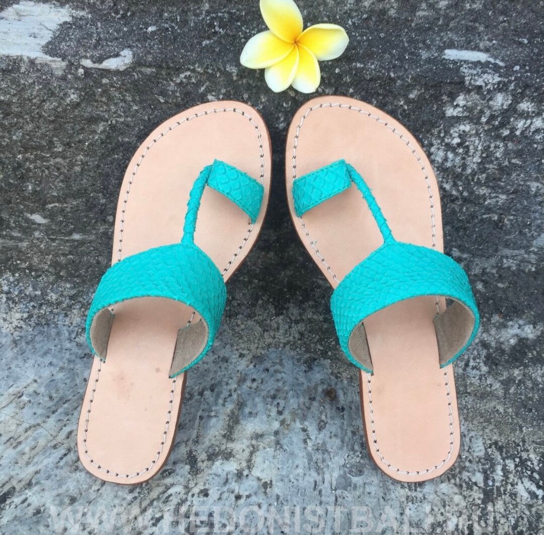 Python Skin Sandal Turquoise Tiffany Color | Women Summer Sandals ...