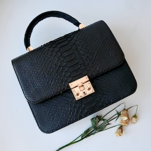 Genuine Python Skin Classy Woman Bag | Designer Leather Bag | Woman ...