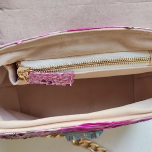 Genuine Python Top Handle Bag / Designer Bag / Exotic Leather Bag ...