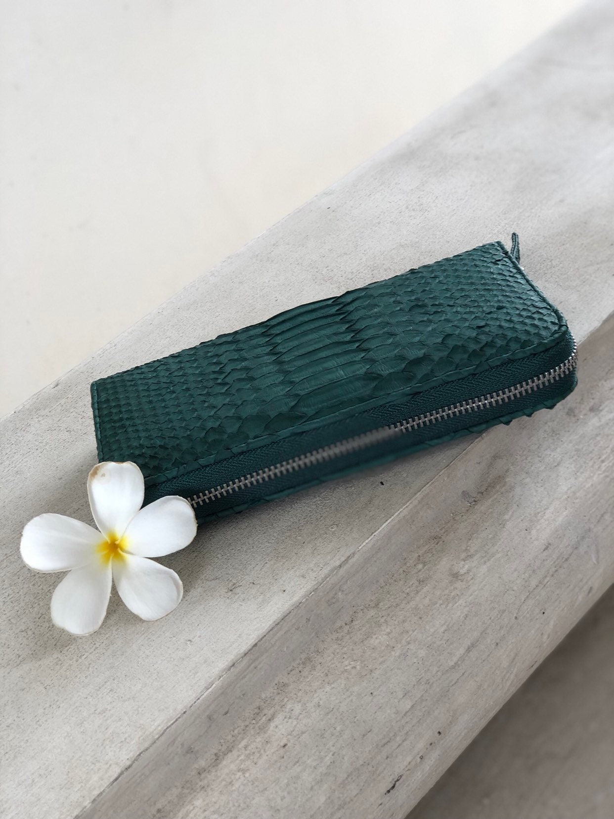 Python Wallet Dark Green Genuine Python Skin Green Bottle - Etsy