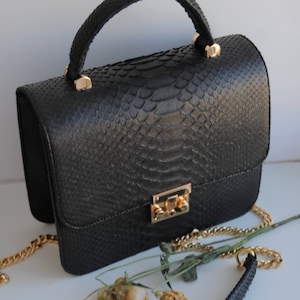 Genuine Python Skin Classy Woman Bag | Designer Leather Bag | Woman ...