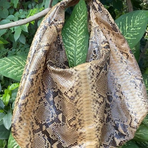 Big Soft Hobo Classy Sport Woman Bag | Purse Genuine Python Skin ...