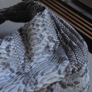 Medium Soft Hobo Classy Sport Woman Stitched Bag | Purse Genuine Python ...