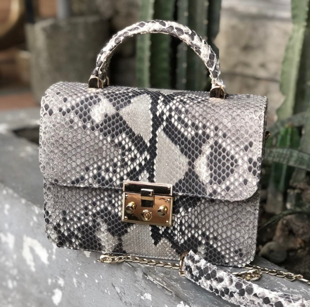 Genuine Python Skin Classy Woman Bag | Designer Leather Bag | Woman ...