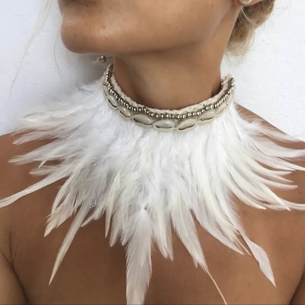 Feather Choker - Etsy
