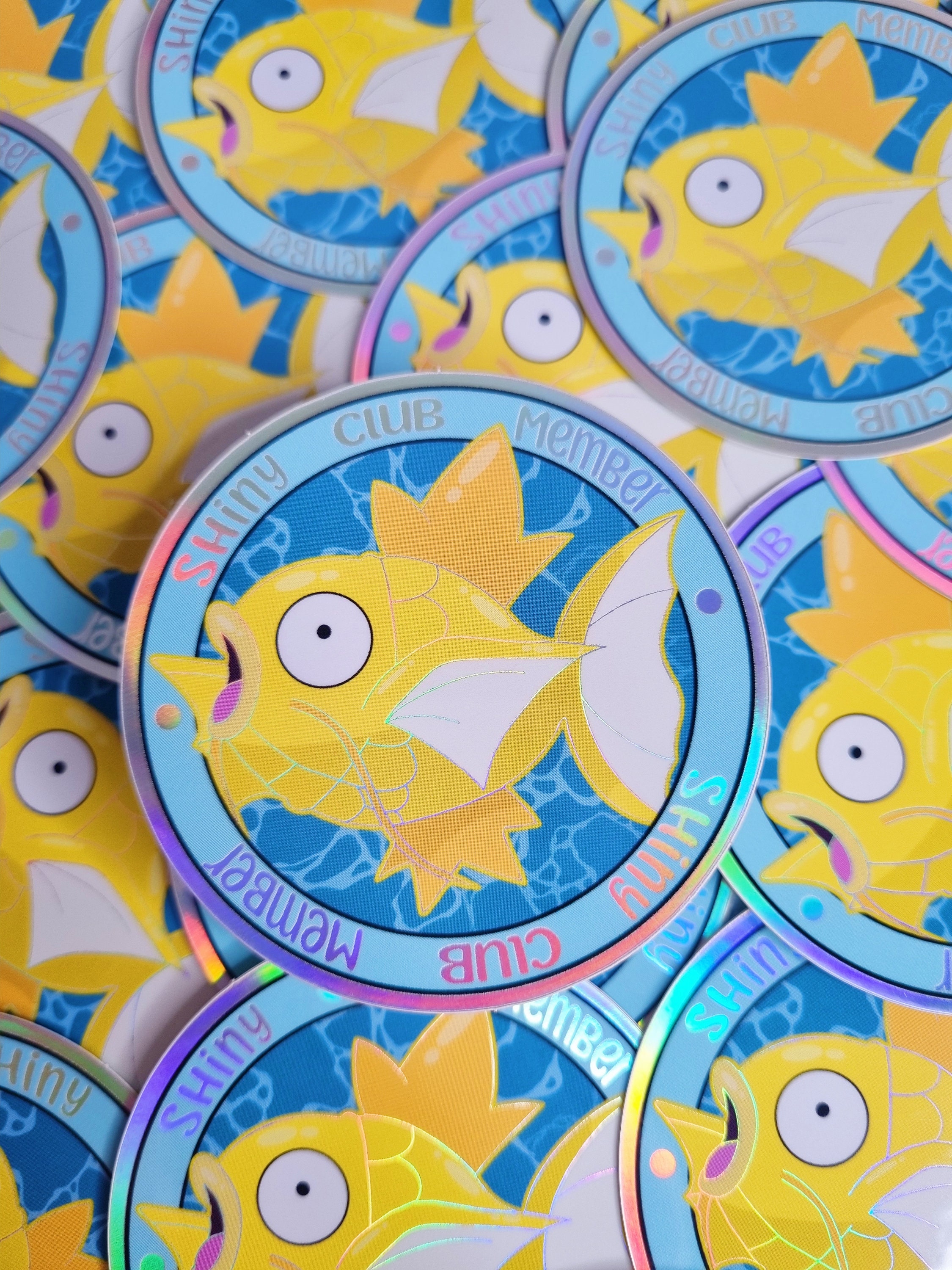 Pokemon Holographic Shiny Club Member Magikarp Sticker - Etsy