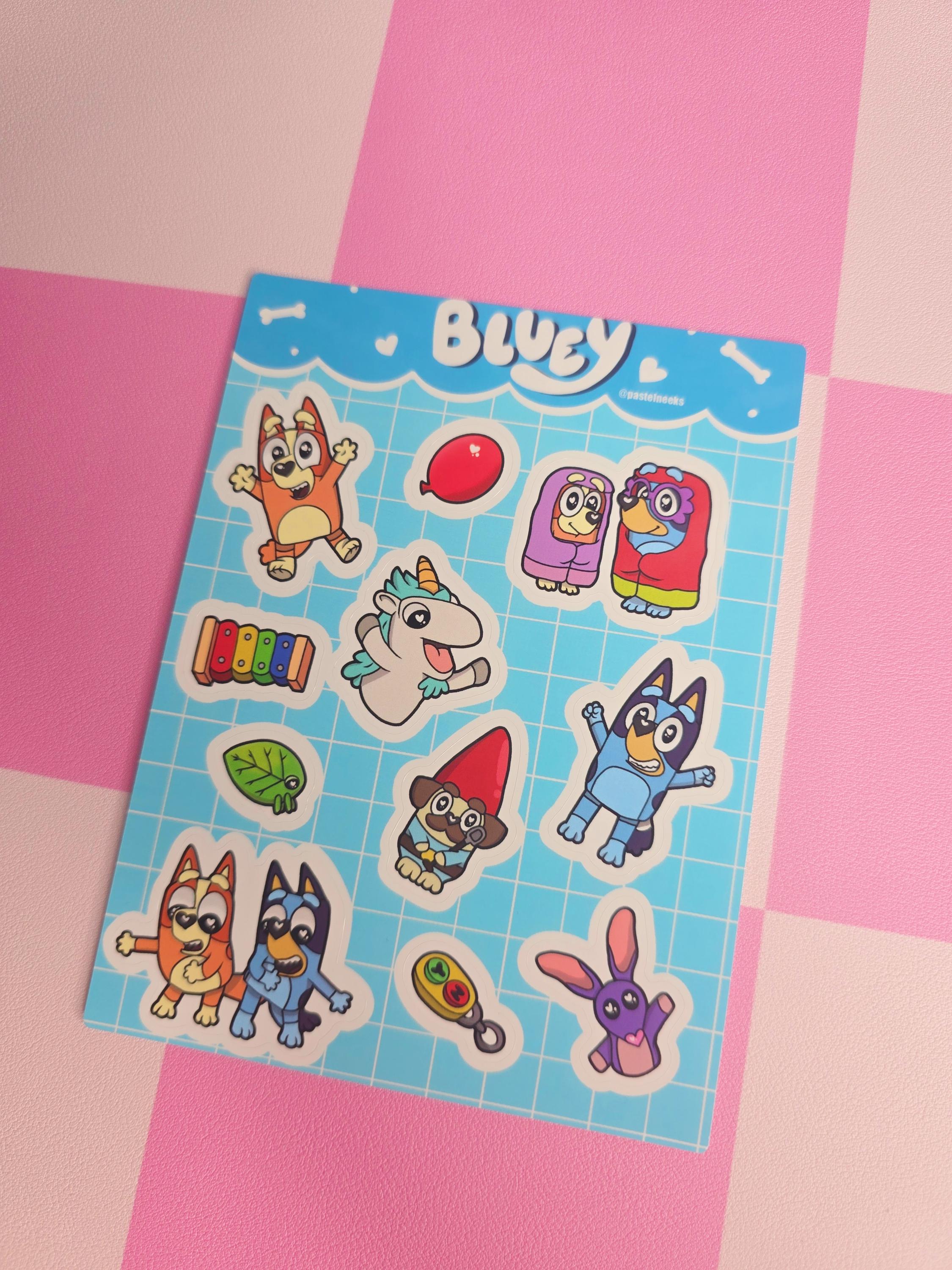 Bluey Sticker Sheet - Etsy