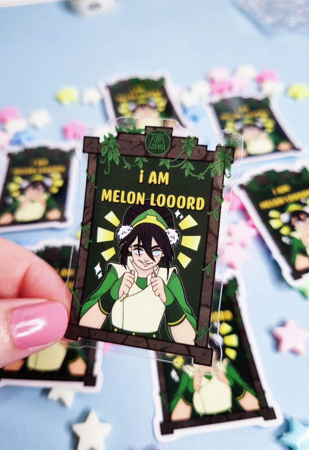 Toph " I Am Melon Lord" Transparent Sticker - Etsy