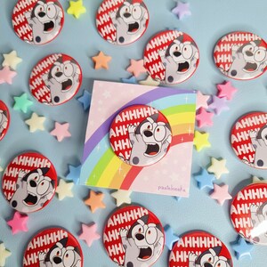 Muffin From Bluey Screaming AHHHHHH Button Badge - Etsy