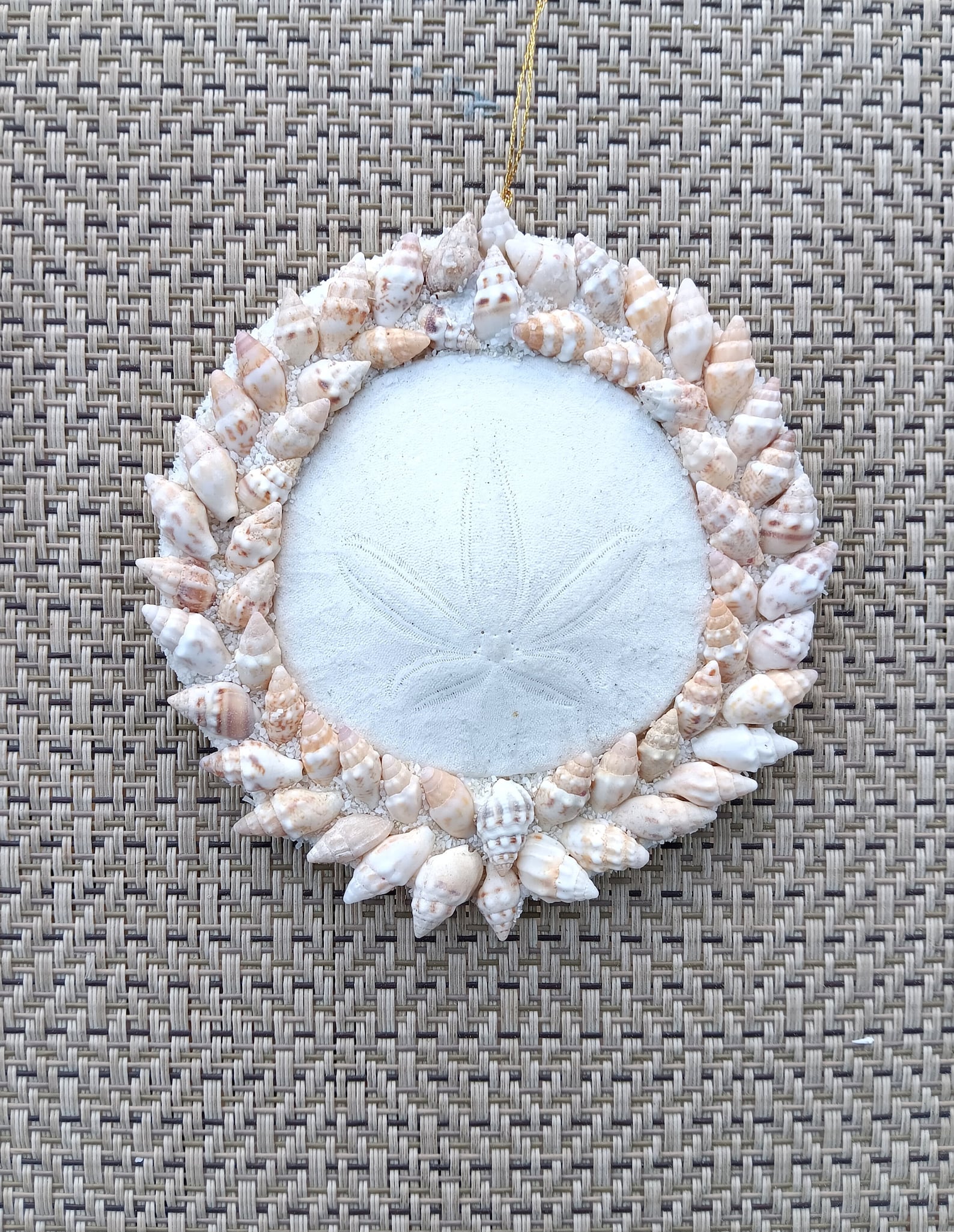Seashell Wreath Ornament Sand Dollar Ornament Seashell - Etsy