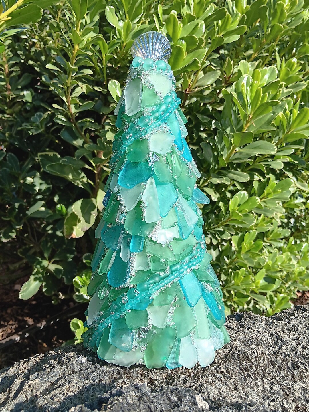 Seafoam Frosted Glass Christmas Tree for the Holidays - Etsy
